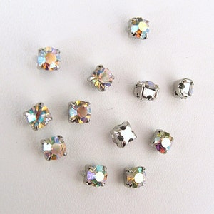 Crystal AB Rhinestones, 4.6mm, Lot of 12, SS19, Chaton Montees, SS19 ...
