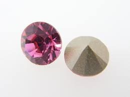 Set of 12 Rose 4.6mm Chaton Montees1028 Sew on Rhinestones | Etsy