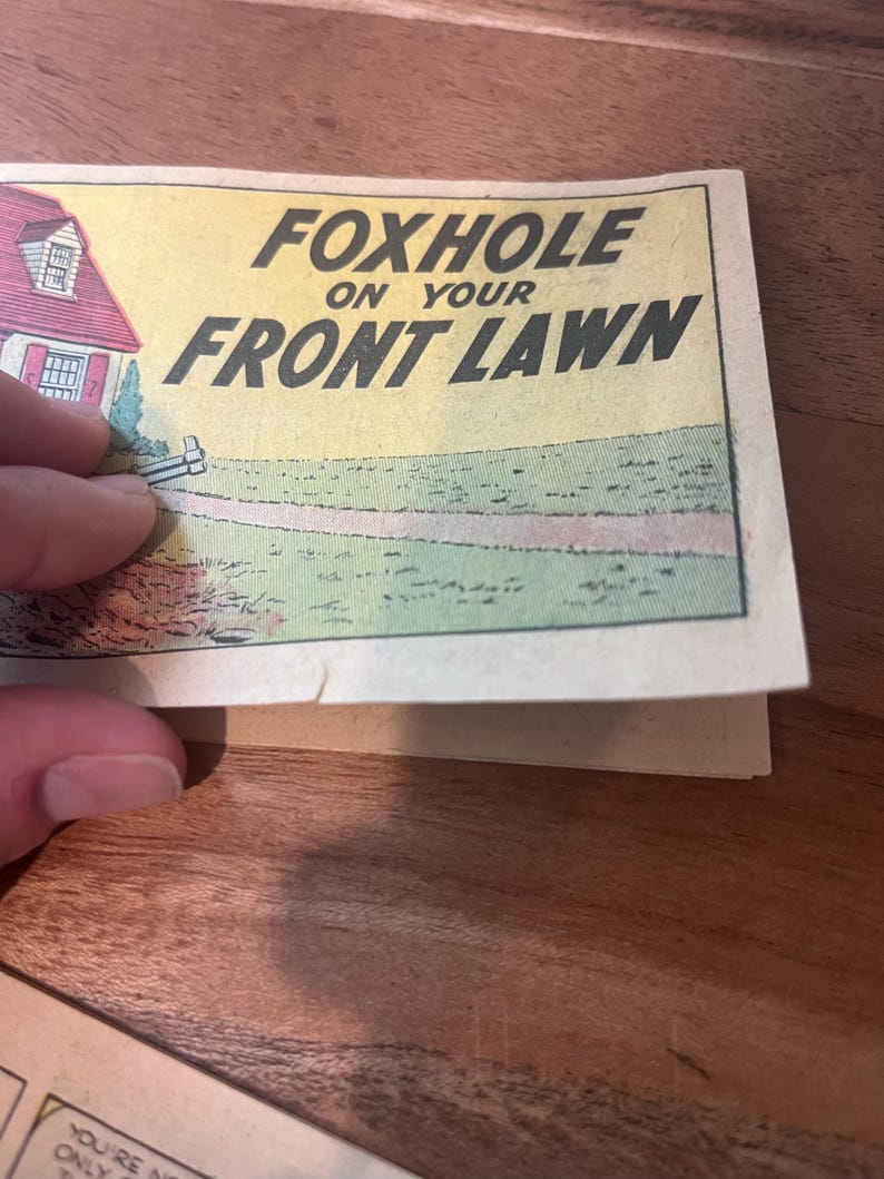 Foxhole on Your Lawn Vintage 1950’s Mini Comic by Charles Biro US ...