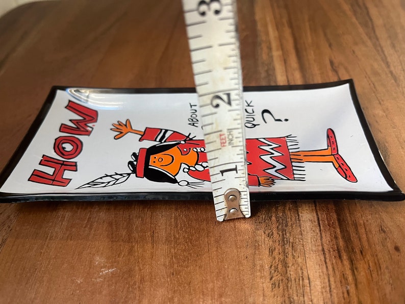 Vintage 1950s Style Glass Ashtray Native American Get Well Soon Houze ...