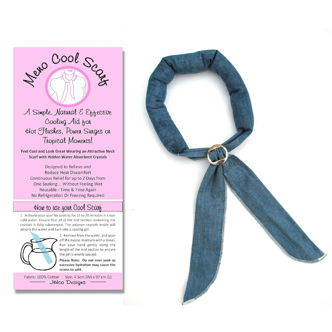 Menocool Original Cooling Scarf for Menopause Hot Flushes and Flashes ...