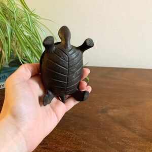 Vintage Cast Iron Turtle Trinket Box - Etsy