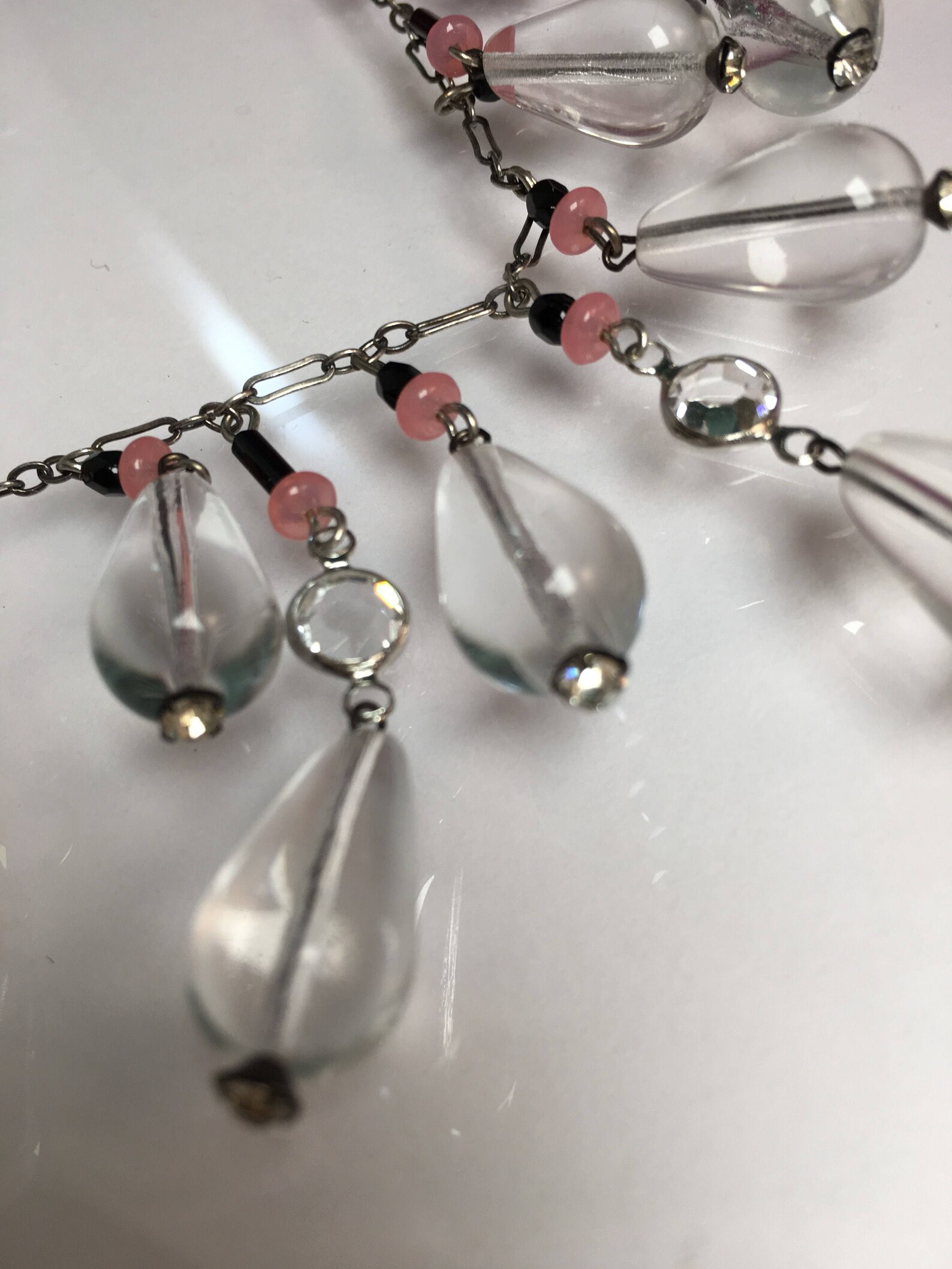 Antique Crystal Statement Necklace - Etsy