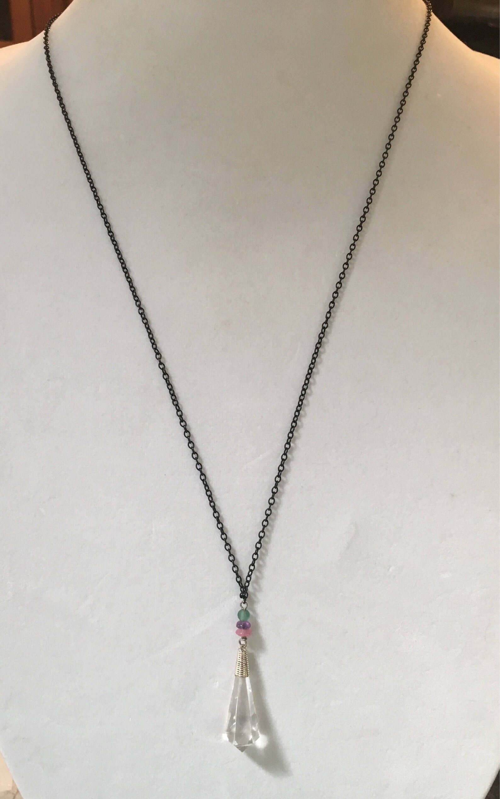 Rock Crystal Prism Necklace Prism Necklace Crystal Necklace | Etsy