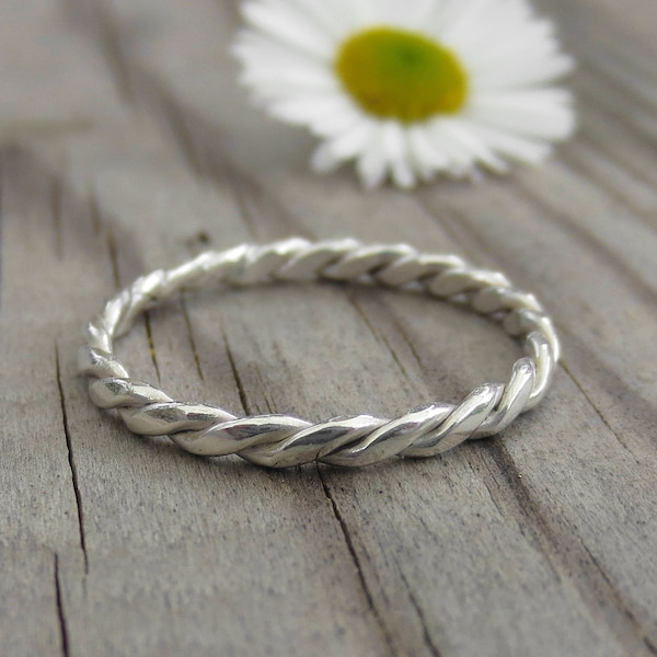 Silver Twisted Ring - Etsy