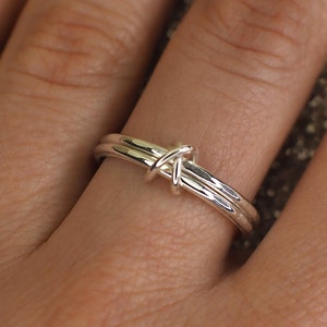 Sterling Silver Double Fidget Ring, Double Band Spinner Ring, Anxiety ...