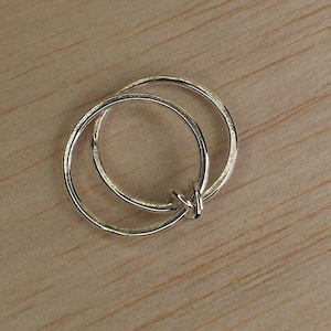 Sterling Silver Double Fidget Ring: Handmade Knot Bead Spinner Anxiety ...