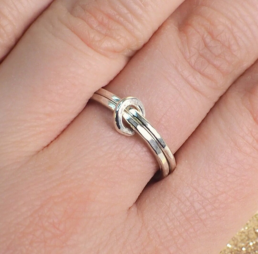 Sterling Silver Linked Fidget Ring, Anxiety Ring, Spinner Ring, Fiddle ...