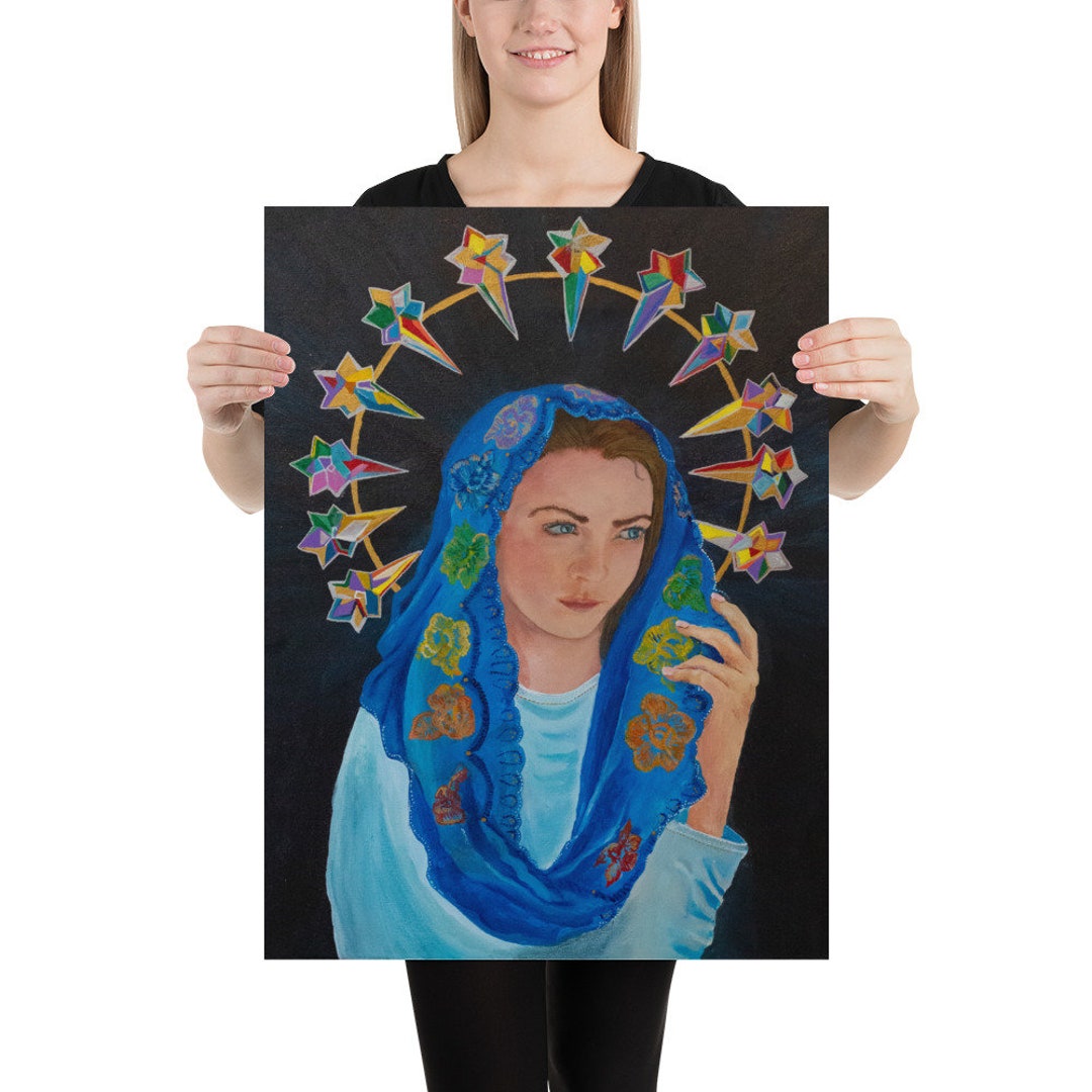 Mary Queen of Heaven Poster - Etsy