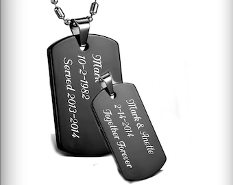 Couples Dog Tag | Etsy