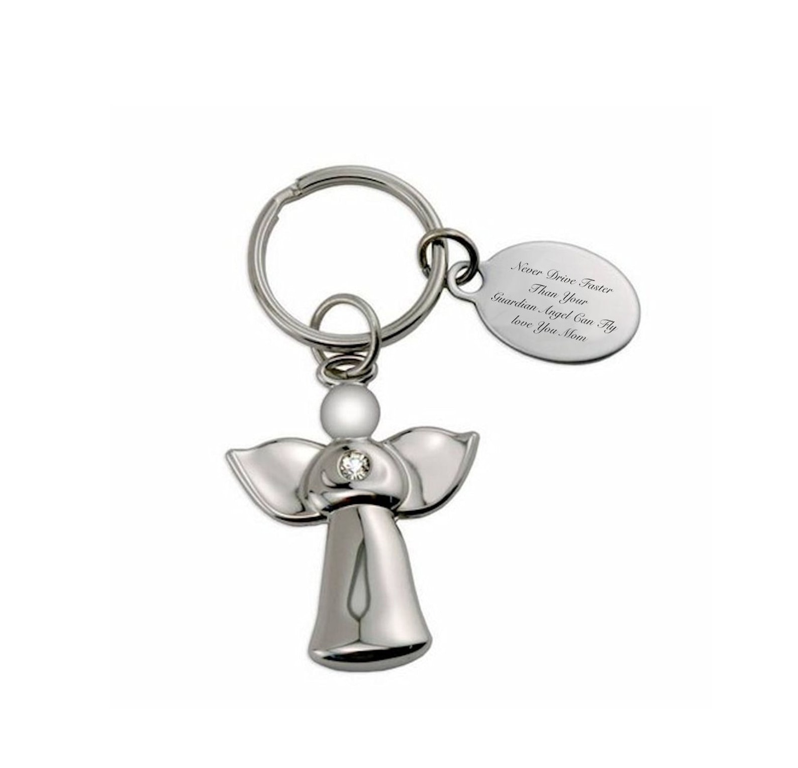 Personalized Guardian Angel Keychain Engraved Free - Etsy