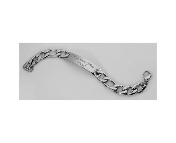 Personalized men's bracelet stainless steel store