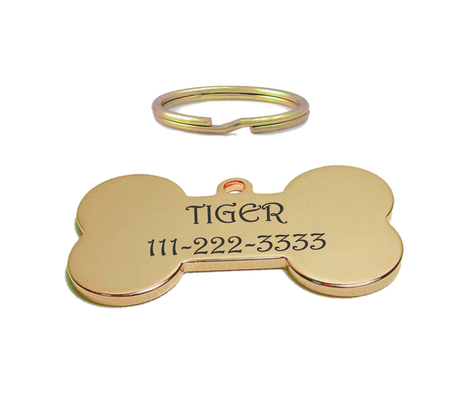 Personalized Gold Dog Bone Pet Tag Engraved Dog Tags Custom - Etsy
