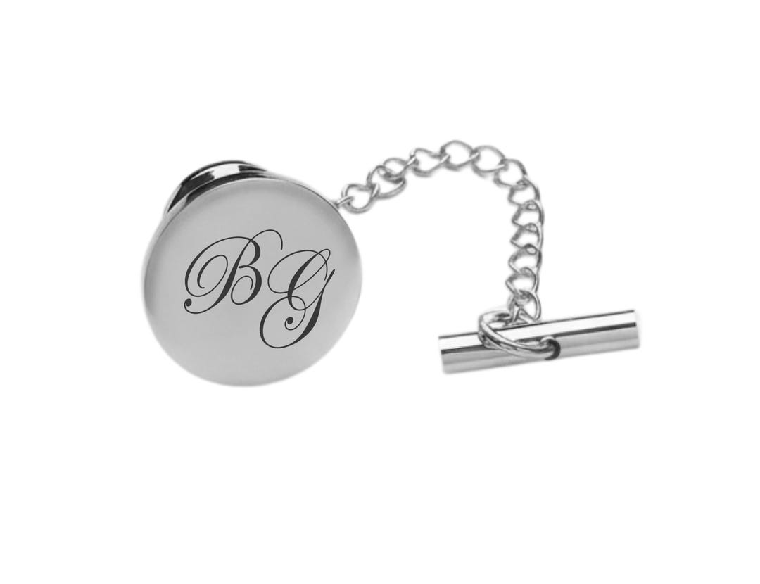 Personalized Tie Pin, Tie Tack, Silver Tie Pin, Engraved Tie Pin ...