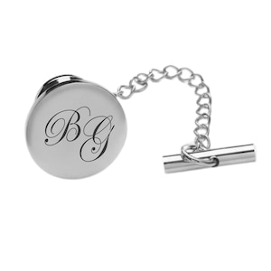 Personalized Tie Pin, Tie Tack, Silver Tie Pin, Engraved Tie Pin ...