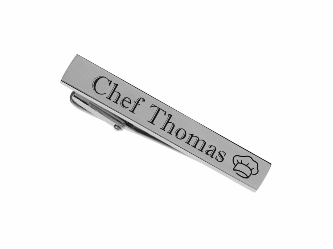 Engraved Stainless Steel Chef Tie Clip – Personalized Culinary Gift for ...