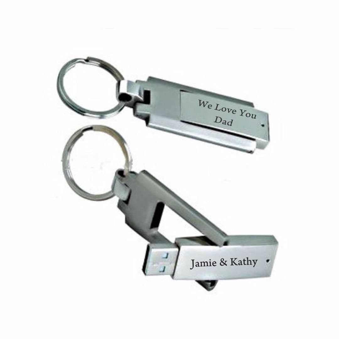 Personalized 32gb USB Flash Drive Keychain Custom Engraved Free - Etsy