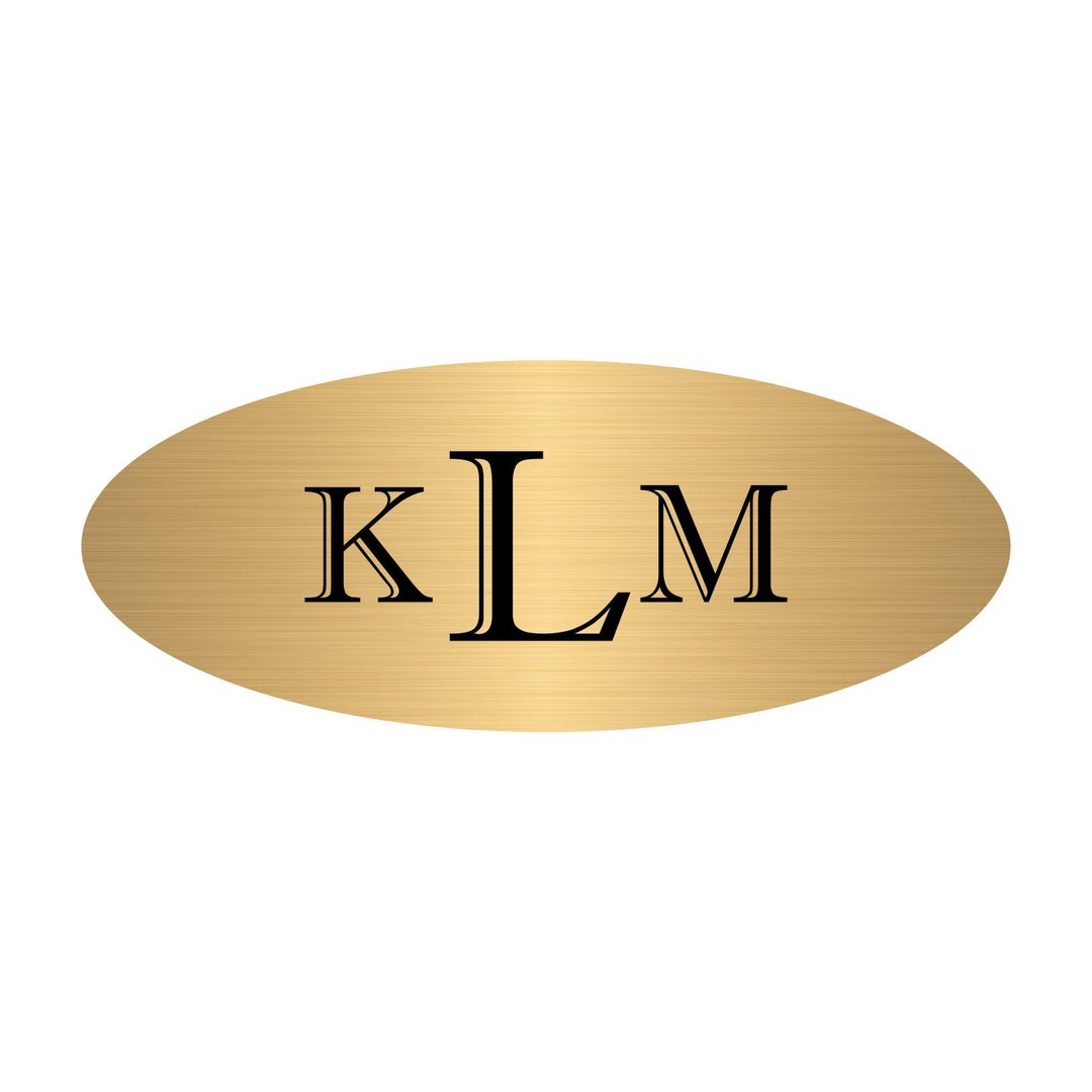 Custom Monogrammed Brass Nameplate - Awards, Church, Identification ...