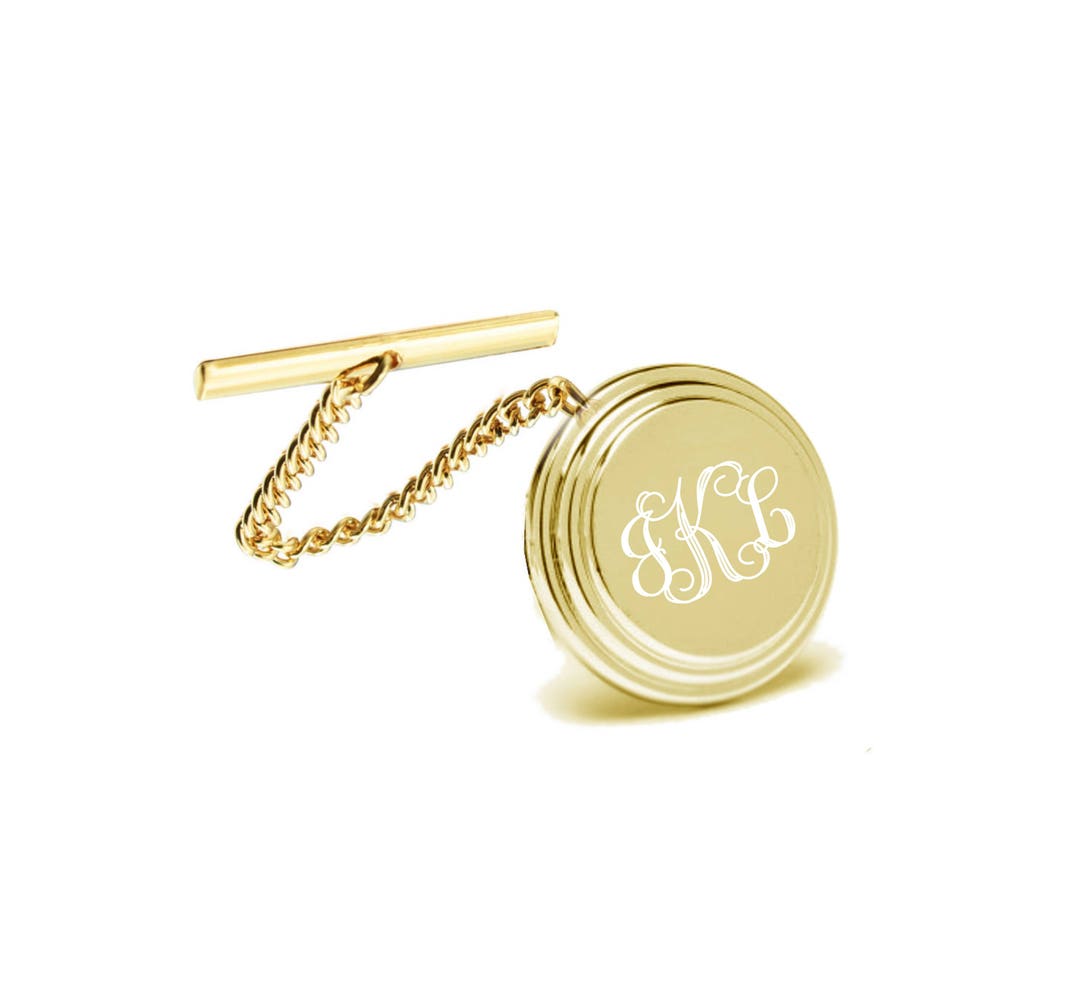Personalized Tie Tack Engraved Tie Pin Monogrammed Tie Pin - Etsy