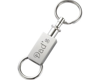 Personalized Gold Detachable Valet Keychain Engraved Free | Etsy