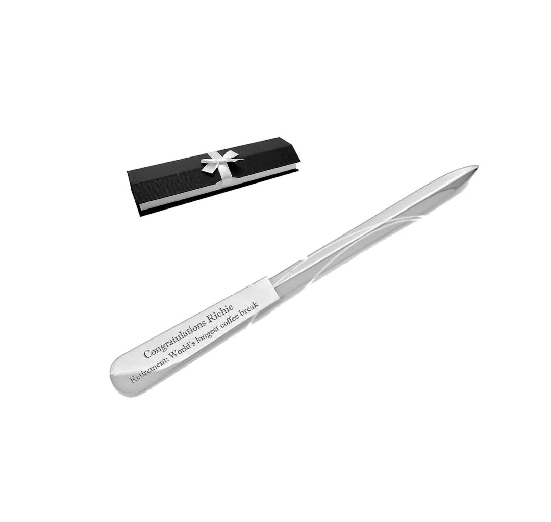 Personalized Silver Plated Letter Opener Custom Engraved Free - Gift ...