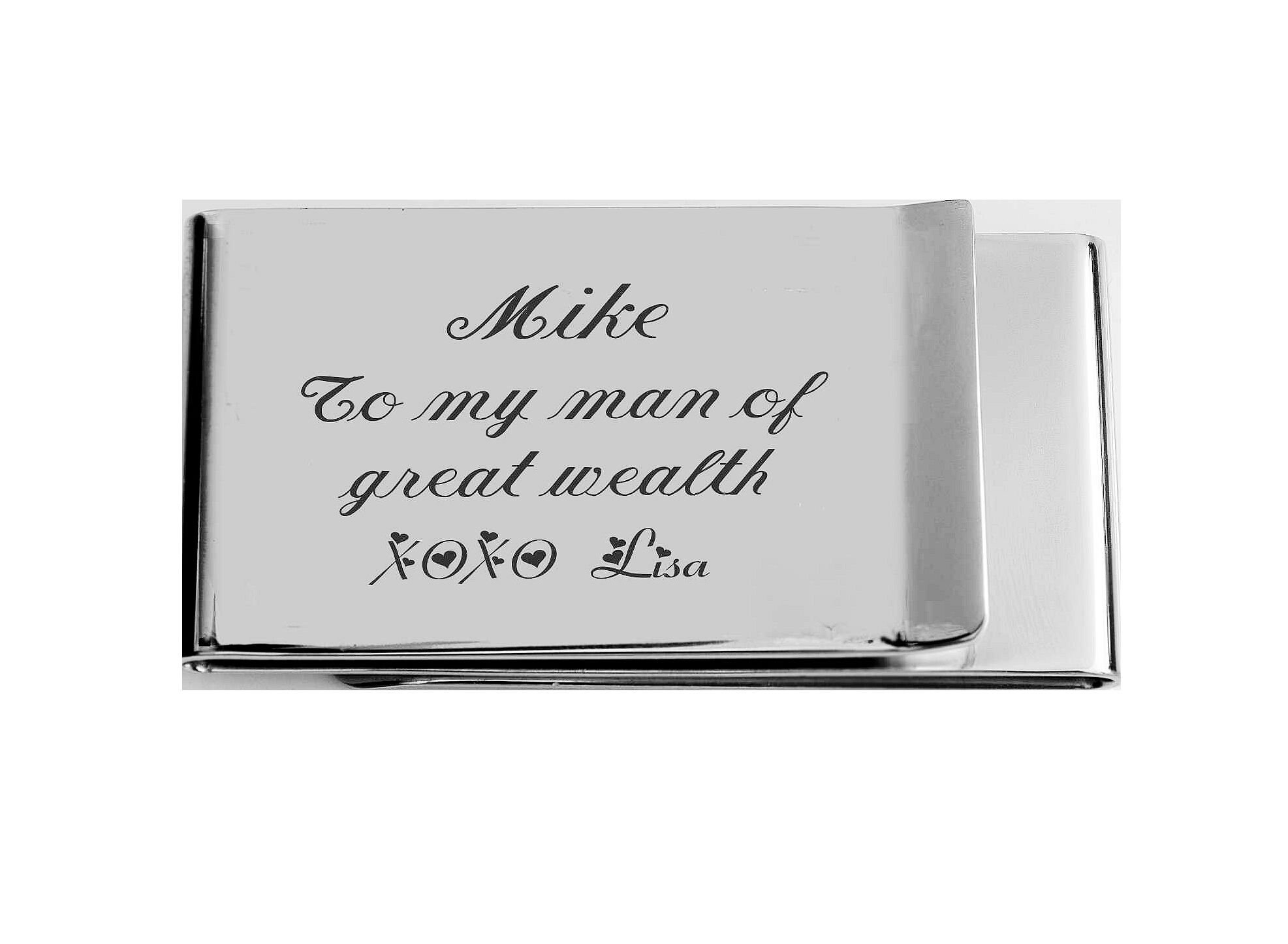 Personalized Ace of Spades Money Clip & Credit Card Holder Engraved ...