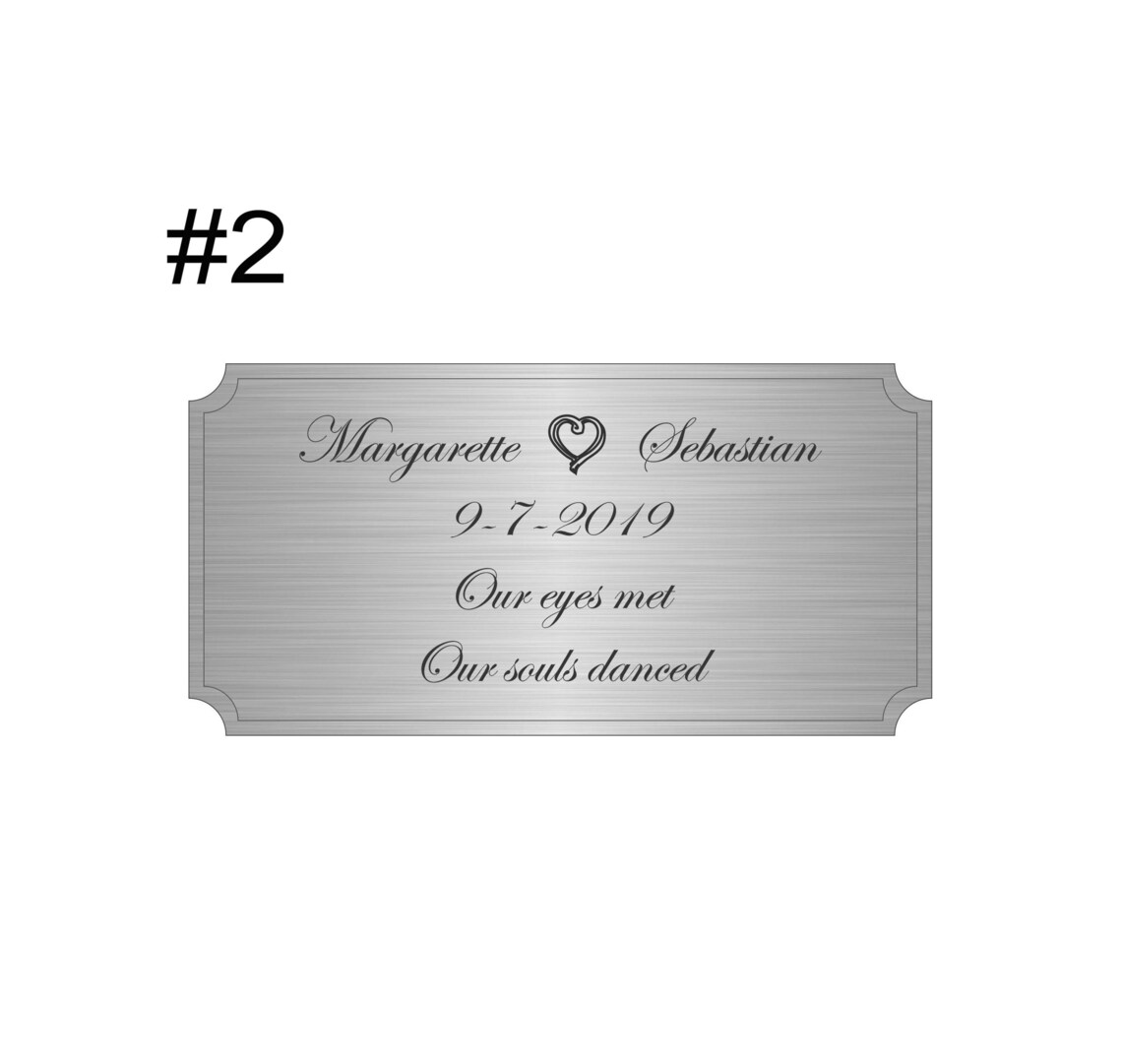 Engraved Silver Satin Brass Plate – Personalized Memorial Plaque (2.5x1 ...
