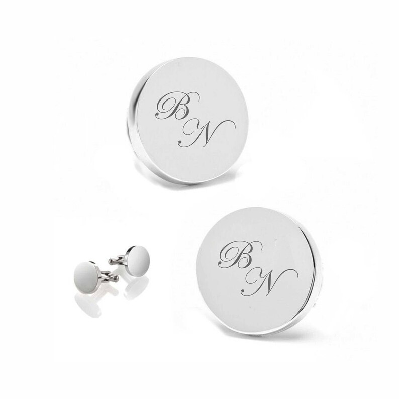 Personalized Cufflinks Engraved Cufflinks Silver Cufflinks - Etsy