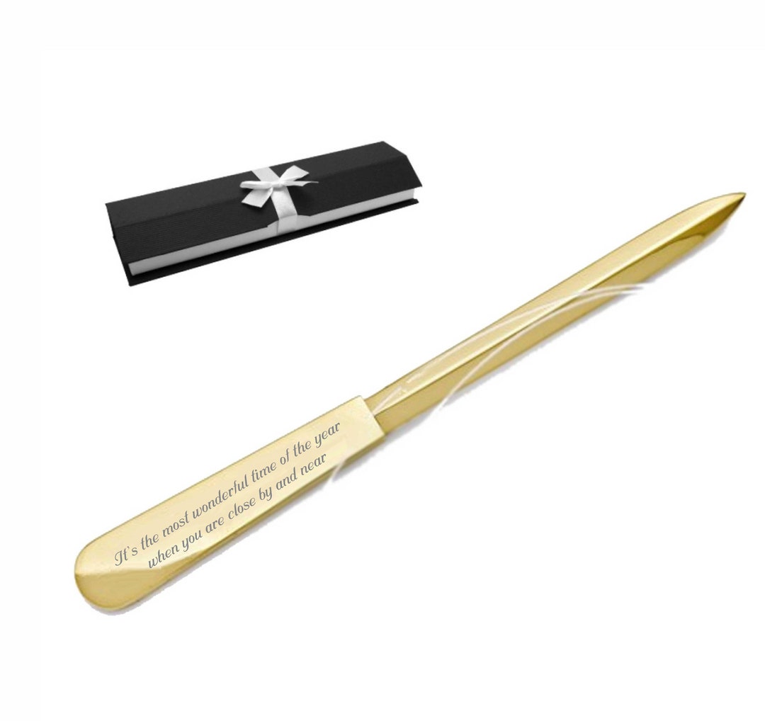 Personalized Gold Letter Opener, Engraved Letter Opener Monogrammed ...