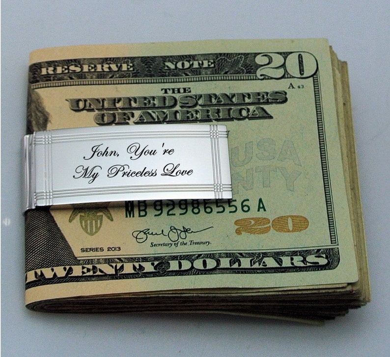 Engraved Stainless Steel Money Clip - Personalized Gift for Him - Etsy