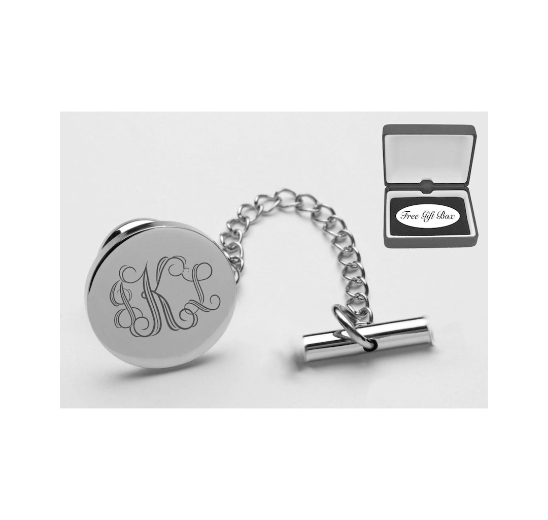 Personalized Tie Pin, Tie Tack, Silver Tie Pin, Engraved Tie Pin ...