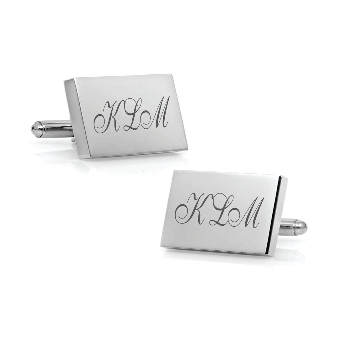 Engraved Cufflinks Personalized Cufflinks Monogrammed - Etsy