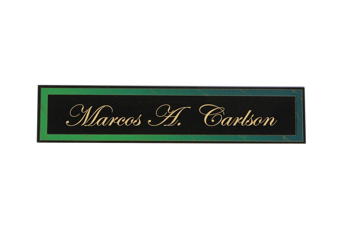 Custom Engraved Brass Plaque Door Sign 2x10 Nameplates | Etsy
