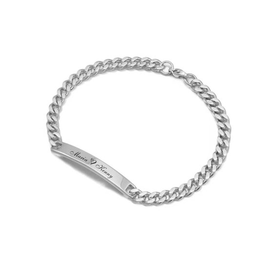 Personalised stainless steel bracelet store