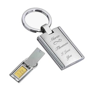 Personalized Silver Flip Picture Frame Keychain, Engraved Locket ...