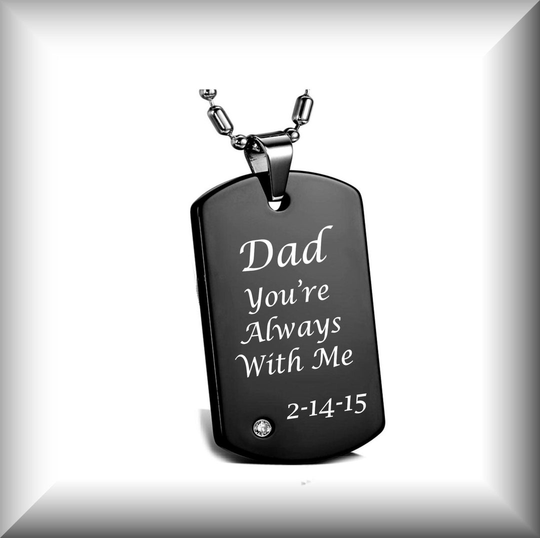 Custom Dog Tag Black Dog Tag Personalized High Polished - Etsy
