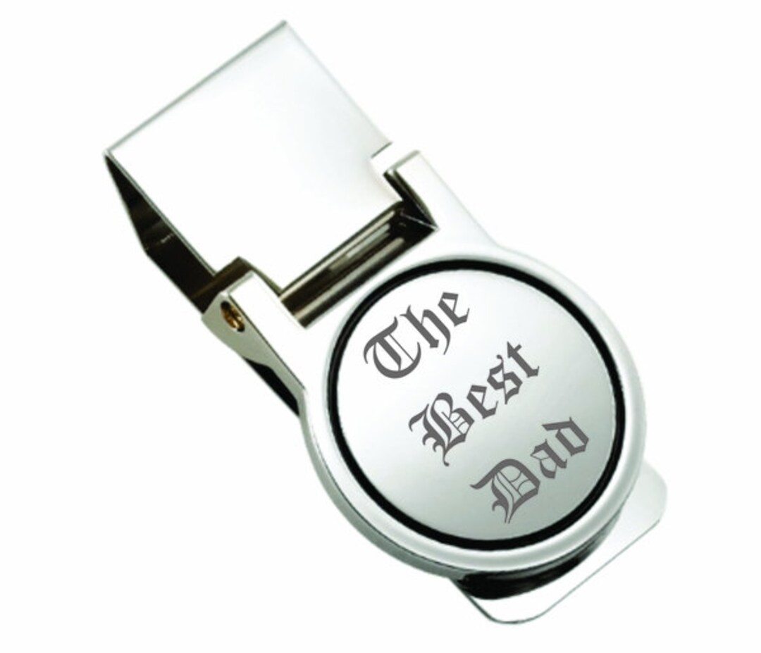 Personalized Silver Circle Hinged Money Clip Engraved Free / Order 6 of ...