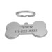 Personalized Polished Silver Dog Bone Pet Tag Front and Back Dog Tags ...