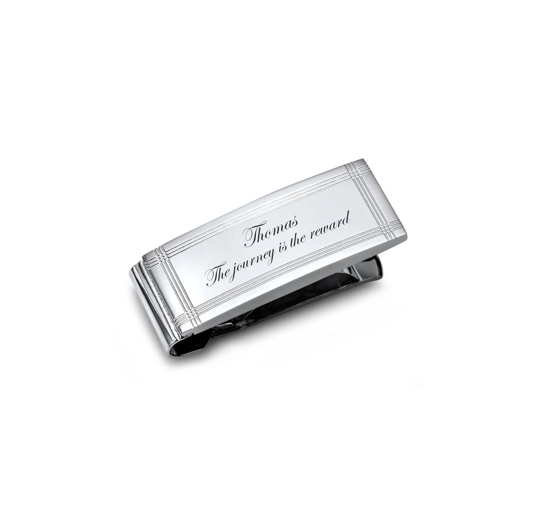 Engraved Stainless Steel Money Clip - Personalized Gift for Him - Etsy