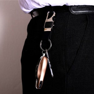 Personalized Classic Style Men's Waist Hanged Keyholder Custom Engraved ...