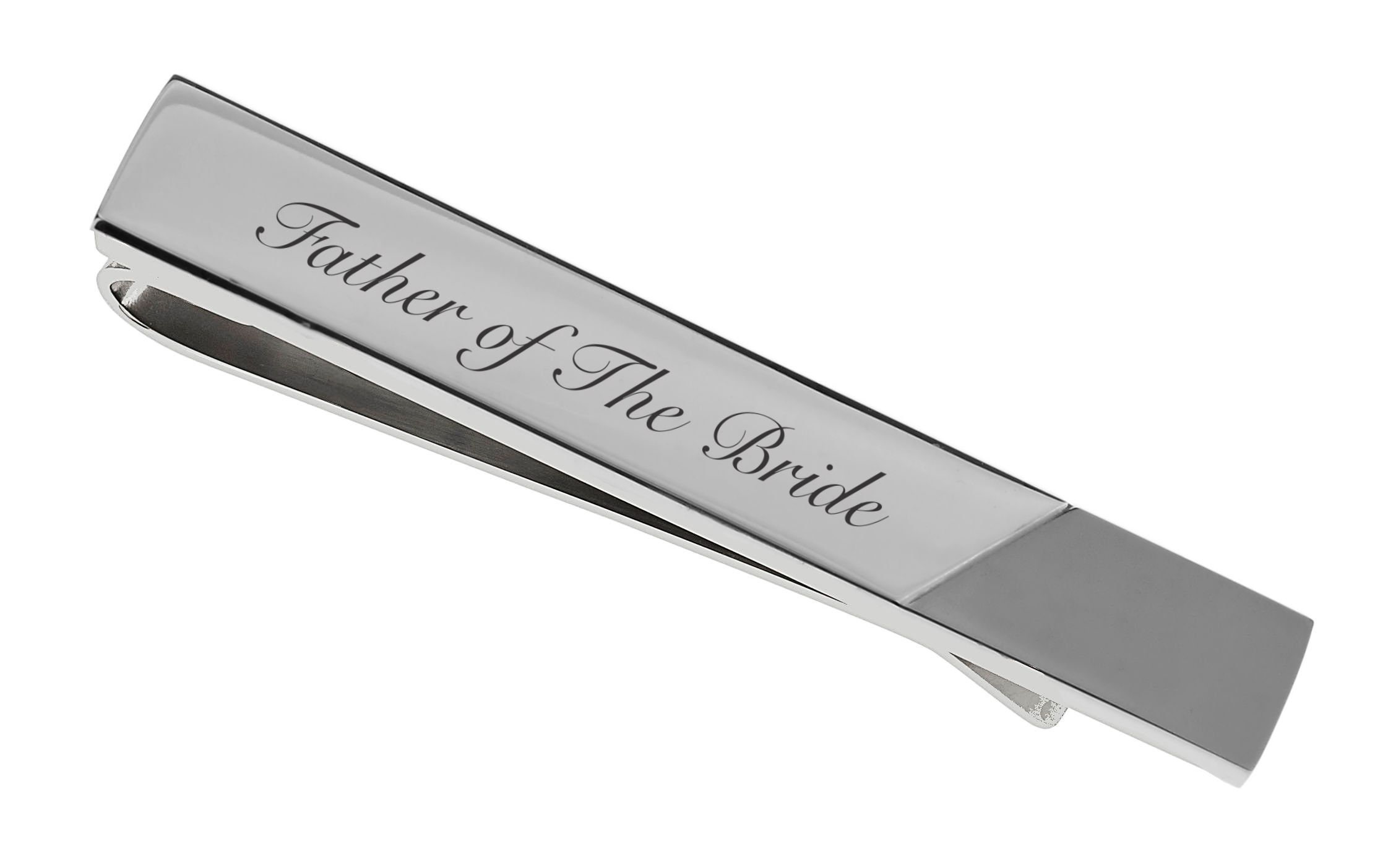 Personalized Silver Tie Clip, Engraved Stainless Steel Tie Bar Buy 6 ...