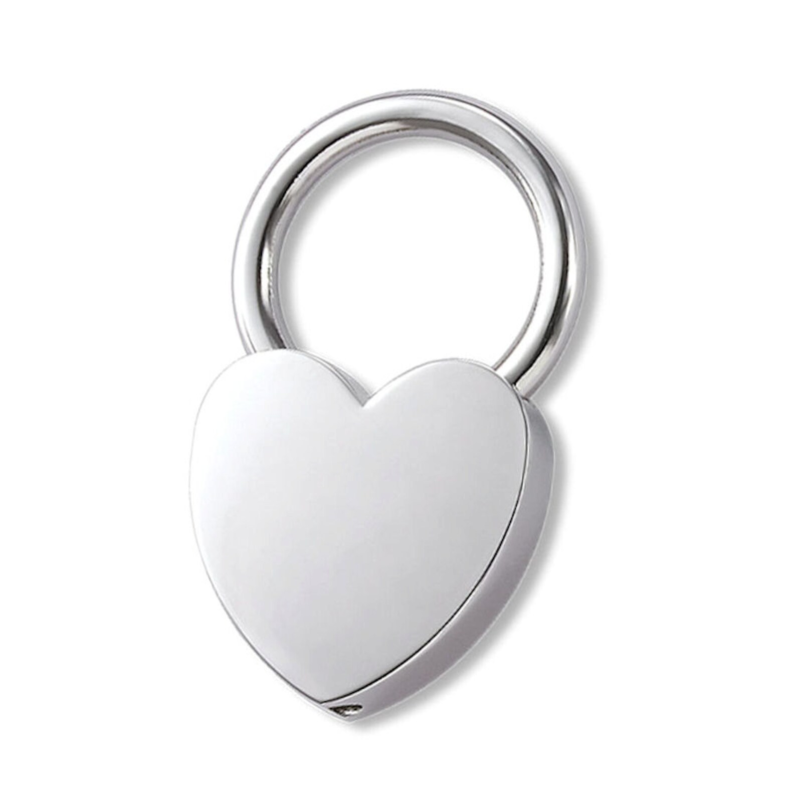 Personalized Silver Heart Keychain Engraved Free | Etsy