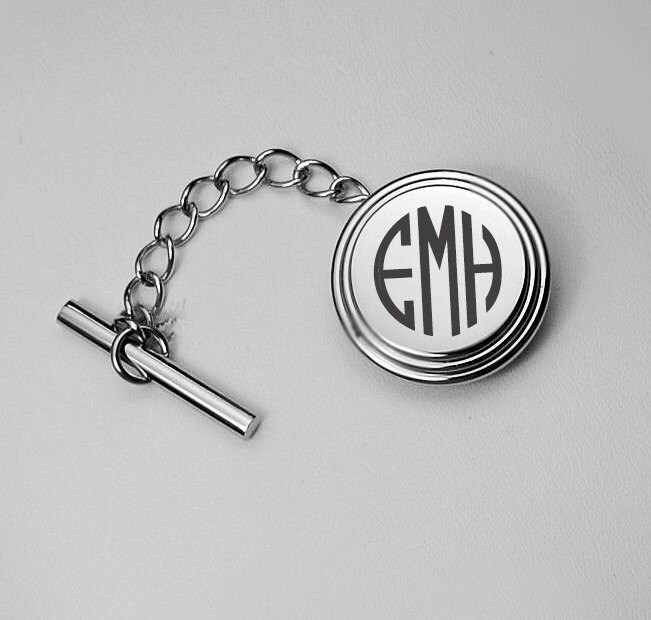 Personalized Tie Tack Engraved Tie Pin Monogrammed Tie Pin - Etsy