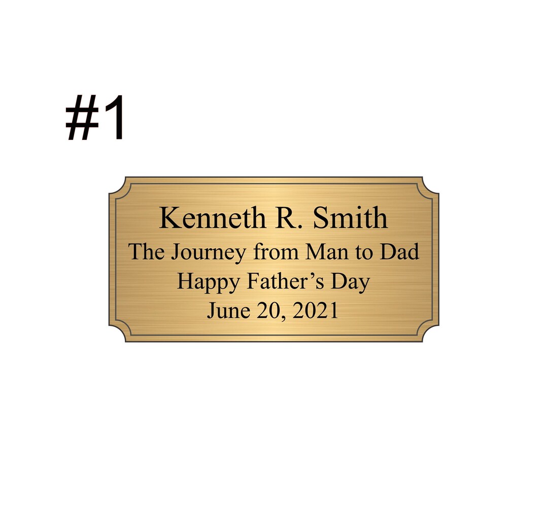 Engraved Brass Memorial Plate – Personalized Trophy Plaque (2.5 X 1.25 ...