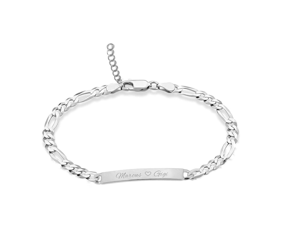 Personalized Sterling Silver Bracelet, 7inch Sterling Bracelet, Custom ...