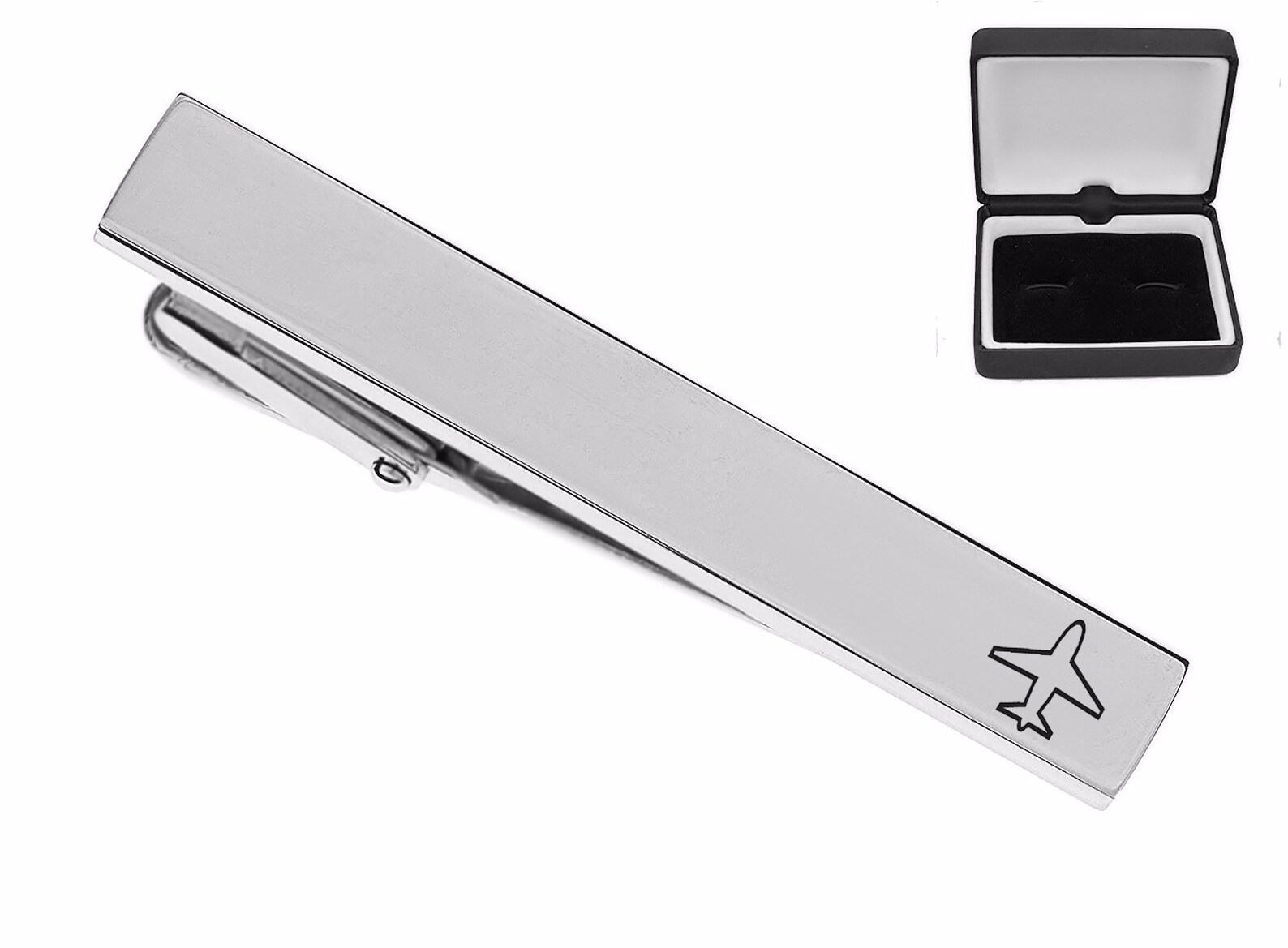Engraved Pilot Tie Clip Gifts For Pilots Initials | Etsy