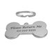 Personalized Polished Silver Dog Bone Pet Tag Front and Back Dog Tags ...