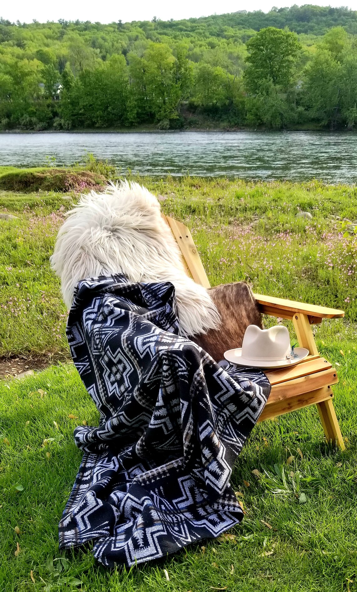 Wool Blend Blanket- Aztec Blanket, Reversible Blanket, Southwest - Etsy