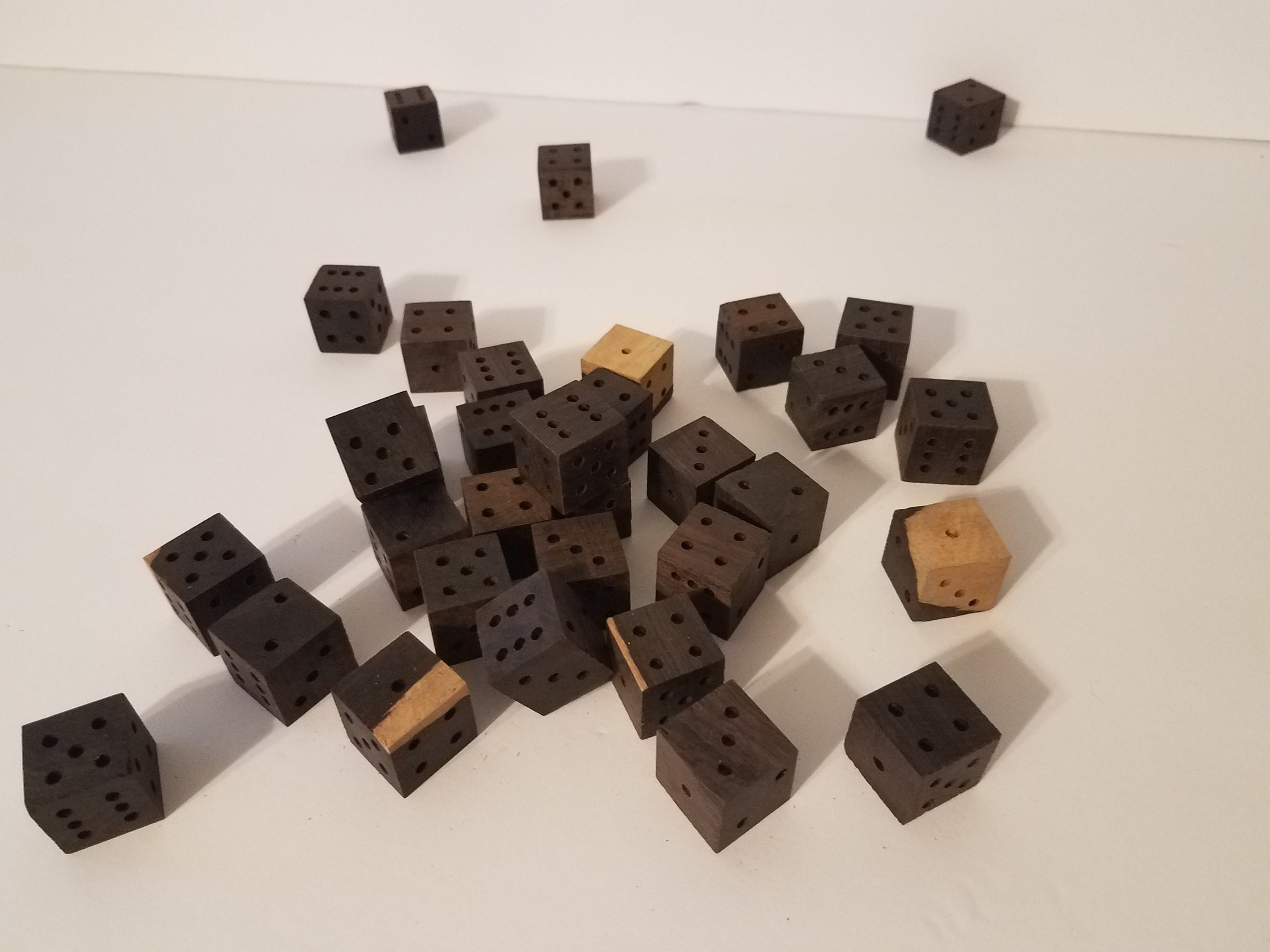 5 Dice and Cup - Solid Wood - African Blackwood Hardwood Dice - Etsy