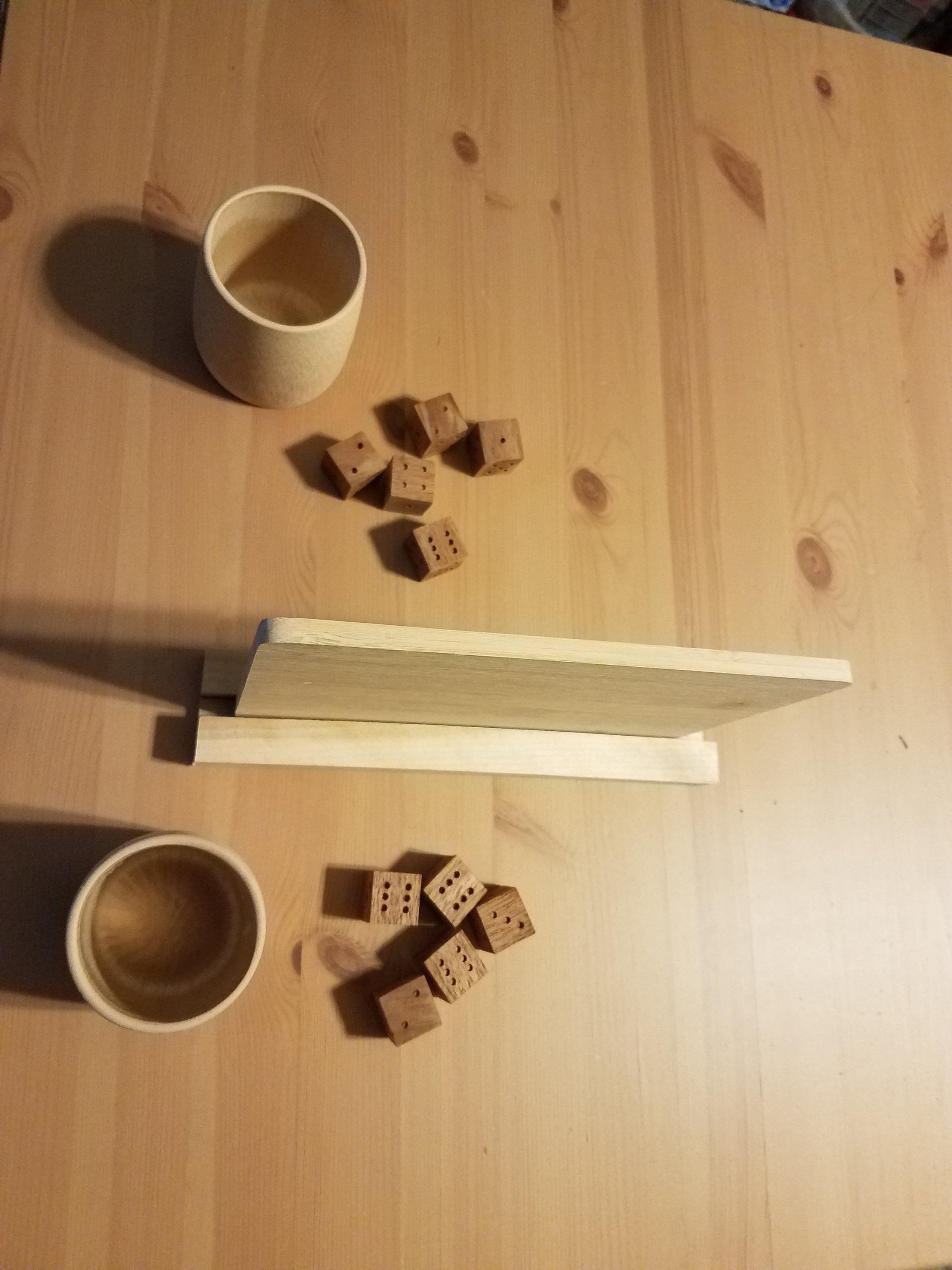 Mahogany Liars Dice / Pirate Dice Set for 2 Players - With Bamboo ...